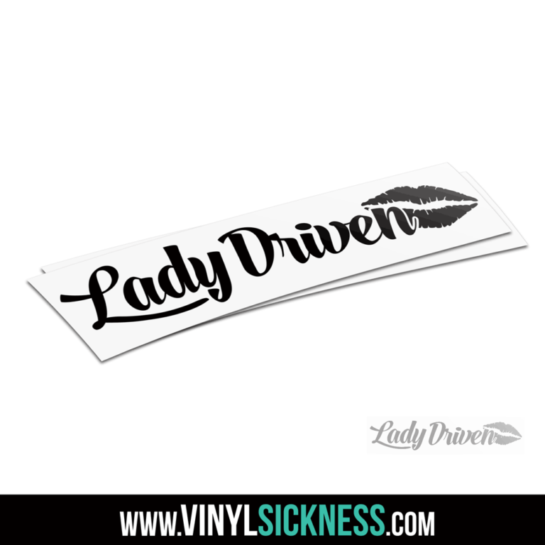 LADY DRIVEN • JDM LADIES TUNER STICKERS / DECALS • VS