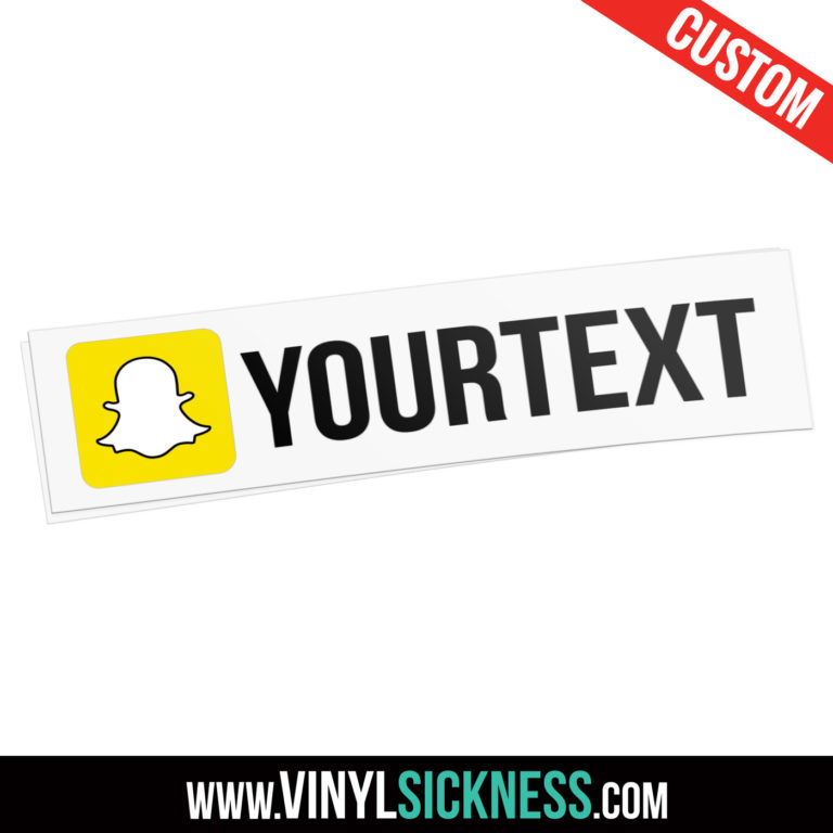 CUSTOM SNAPCHAT SOCIAL STICKER / DECAL • NEW!