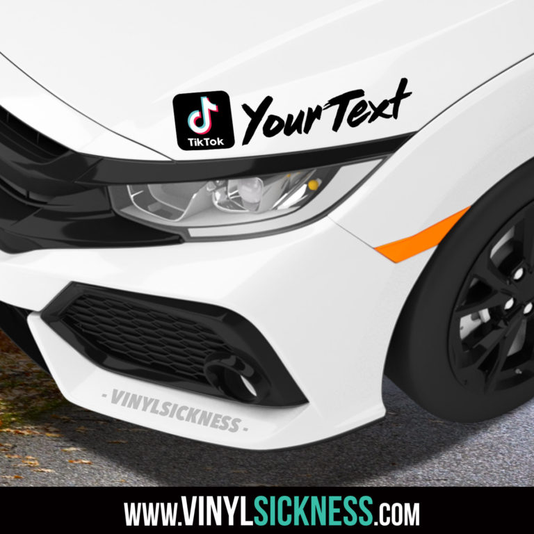 CUSTOM TIKTOK SOCIAL STICKER / DECAL • NEW!