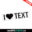 CUSTOM I HEART TEXT • Decal / Stickers / Banner • Vinyl Sickness