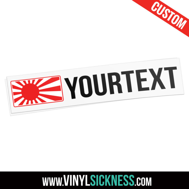 RISING SUN FLAG BADGE • JDM TUNER STICKERS / DECALS • VS