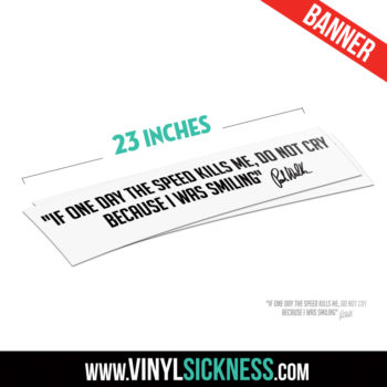 Paul Walker Decal Paul Walker Quote Sticker Decal - "If One Day Speed ...