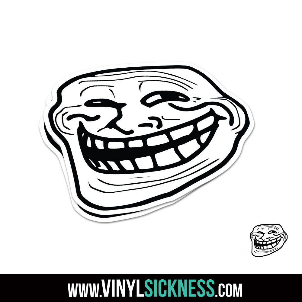TROLL FACE JDM Tuner Stickers Vinyl Sickness